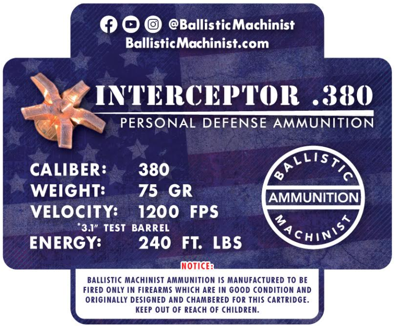 Interceptor .380 ACP 75gr Ammo | Detroit Ammunition Co