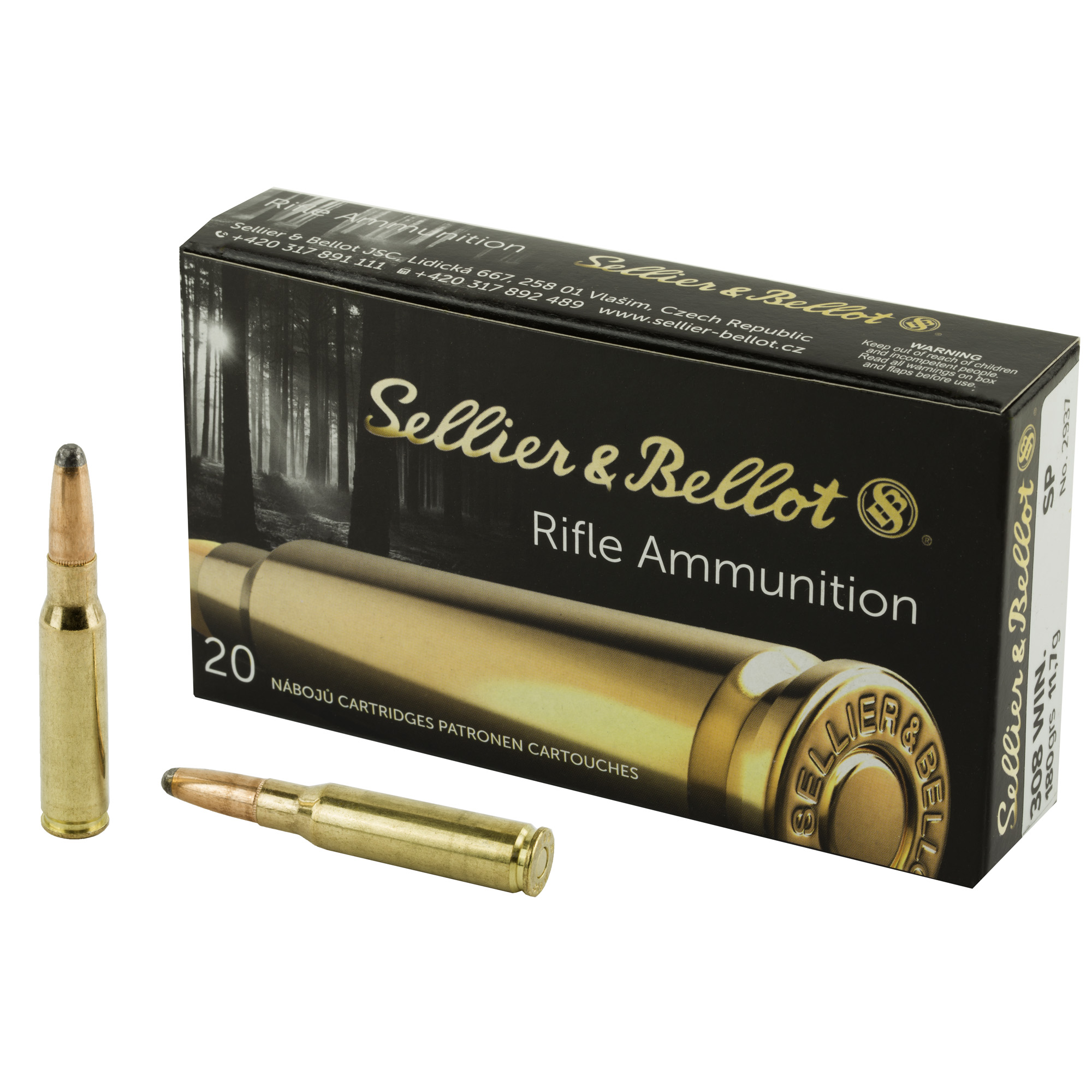 Sellier & Bellot .308 Winchester 180gr SP – 20 Rounds | Detroit ...